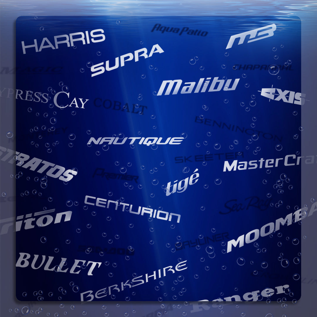 Boat Name Brand Fonts | OEM or Custom Lettering | Domed Numbers