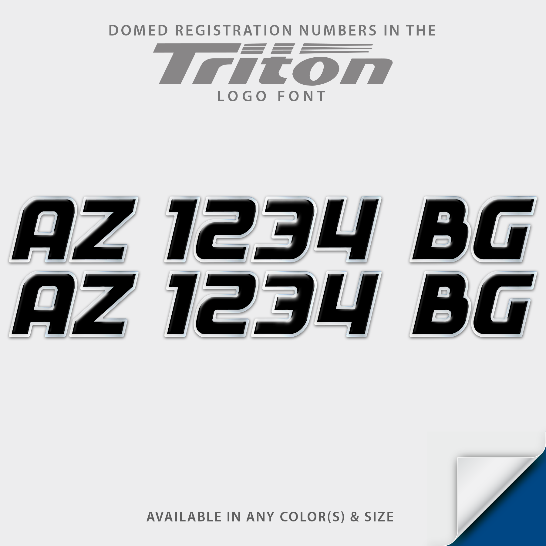 Triton Boats Domed Registration – Domed Numbers