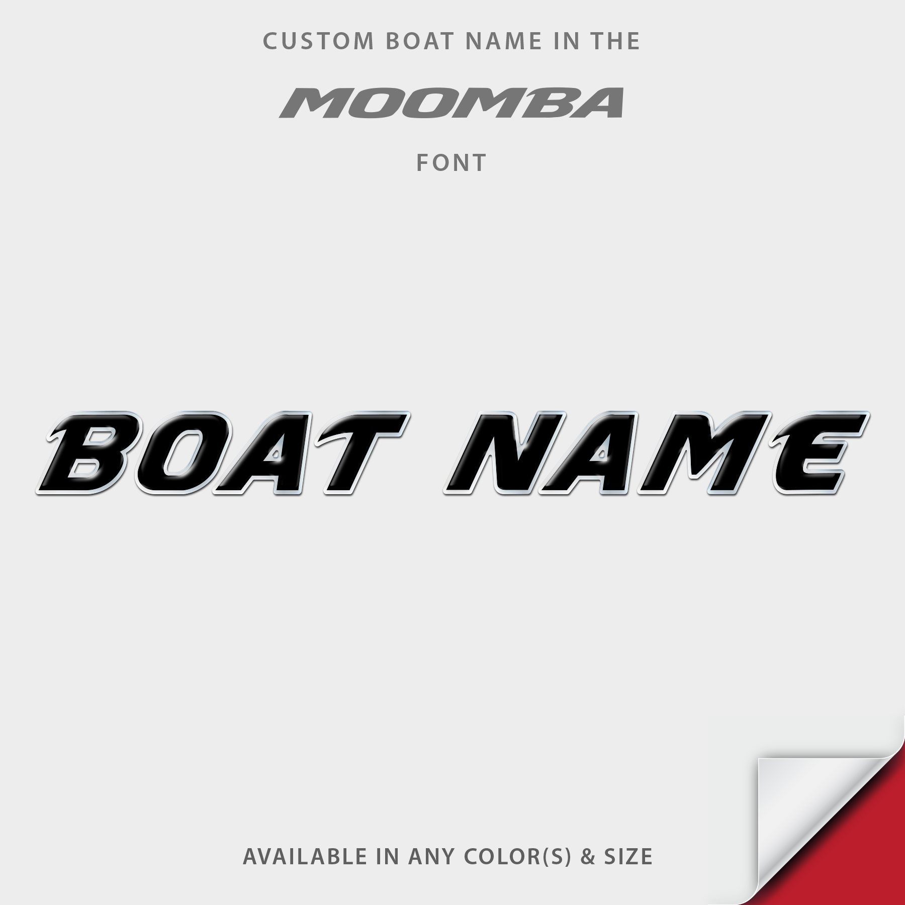 Moomba Domed Boat Name – Domed Numbers