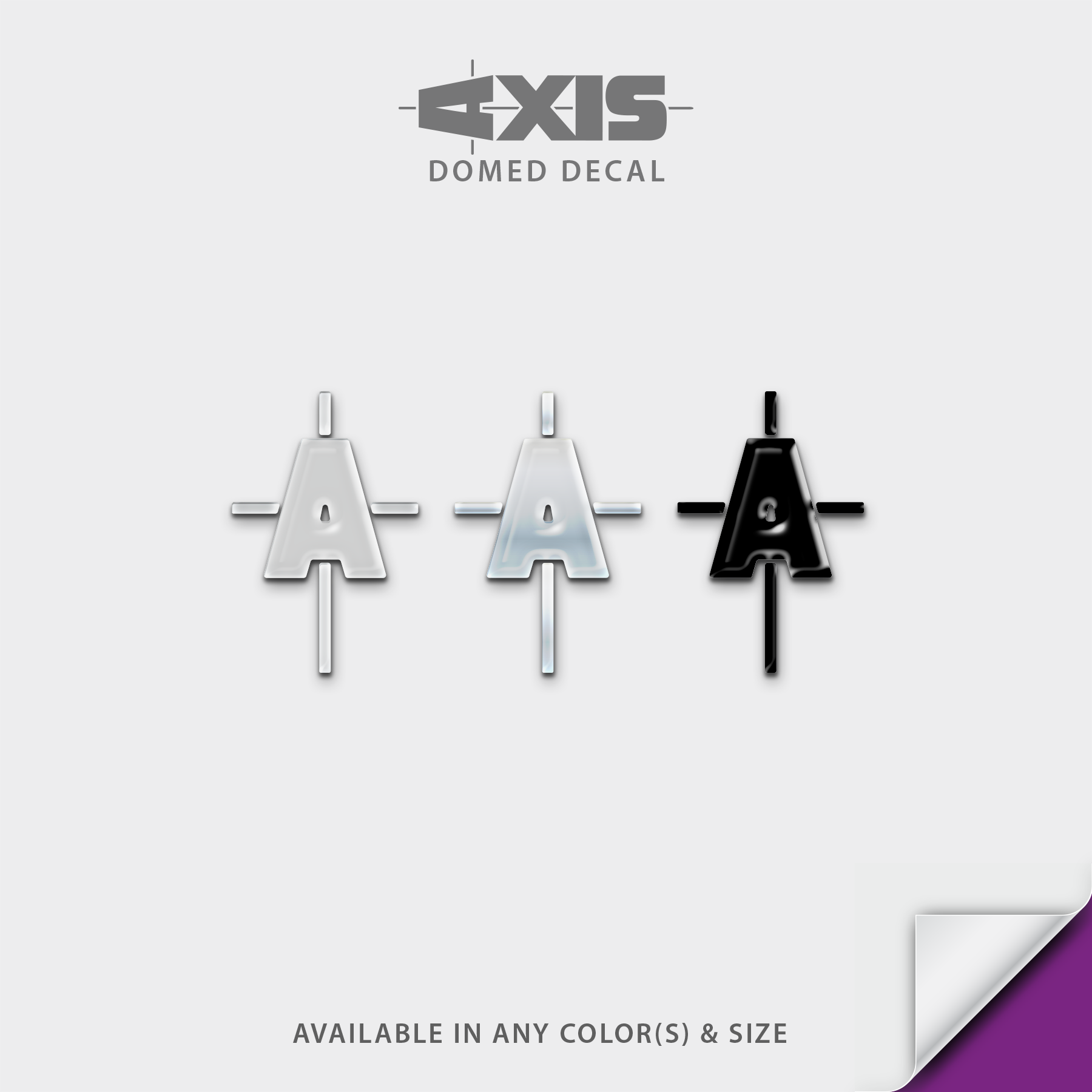 Axis 'A' Domed Decal – Domed Numbers