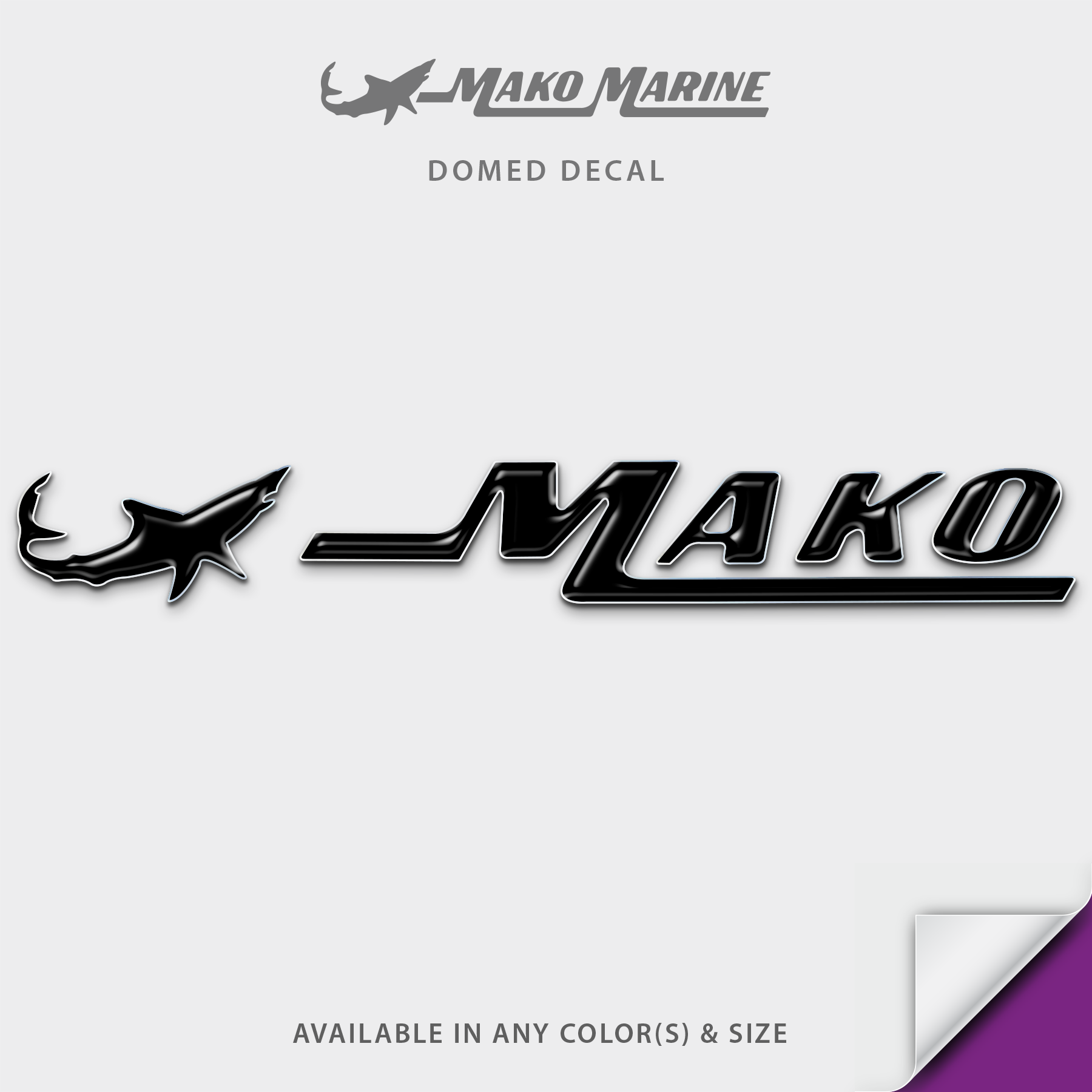 Mako Boats Domed Boat Decal – Domed Numbers