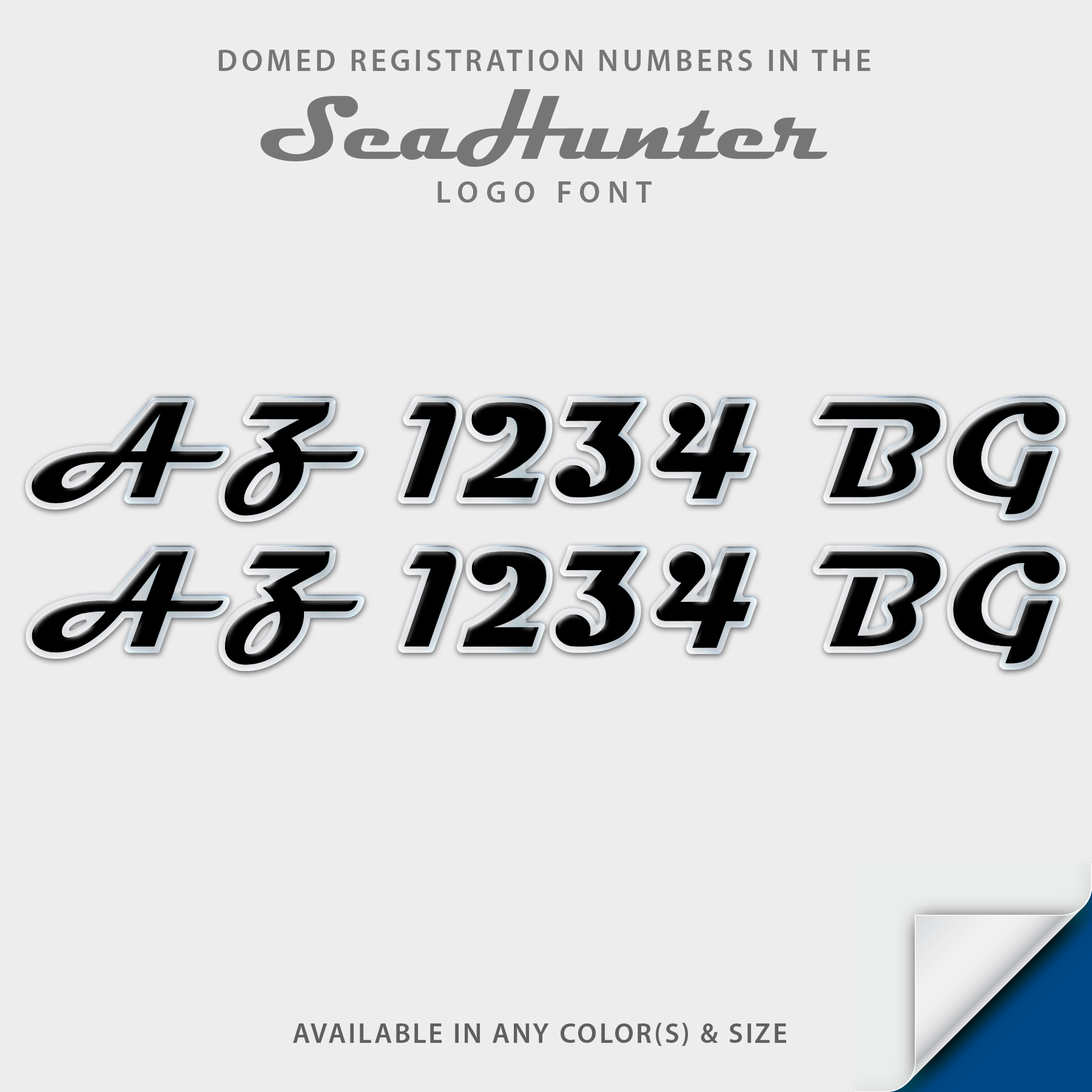 Sea Hunter Domed Registration – Domed Numbers