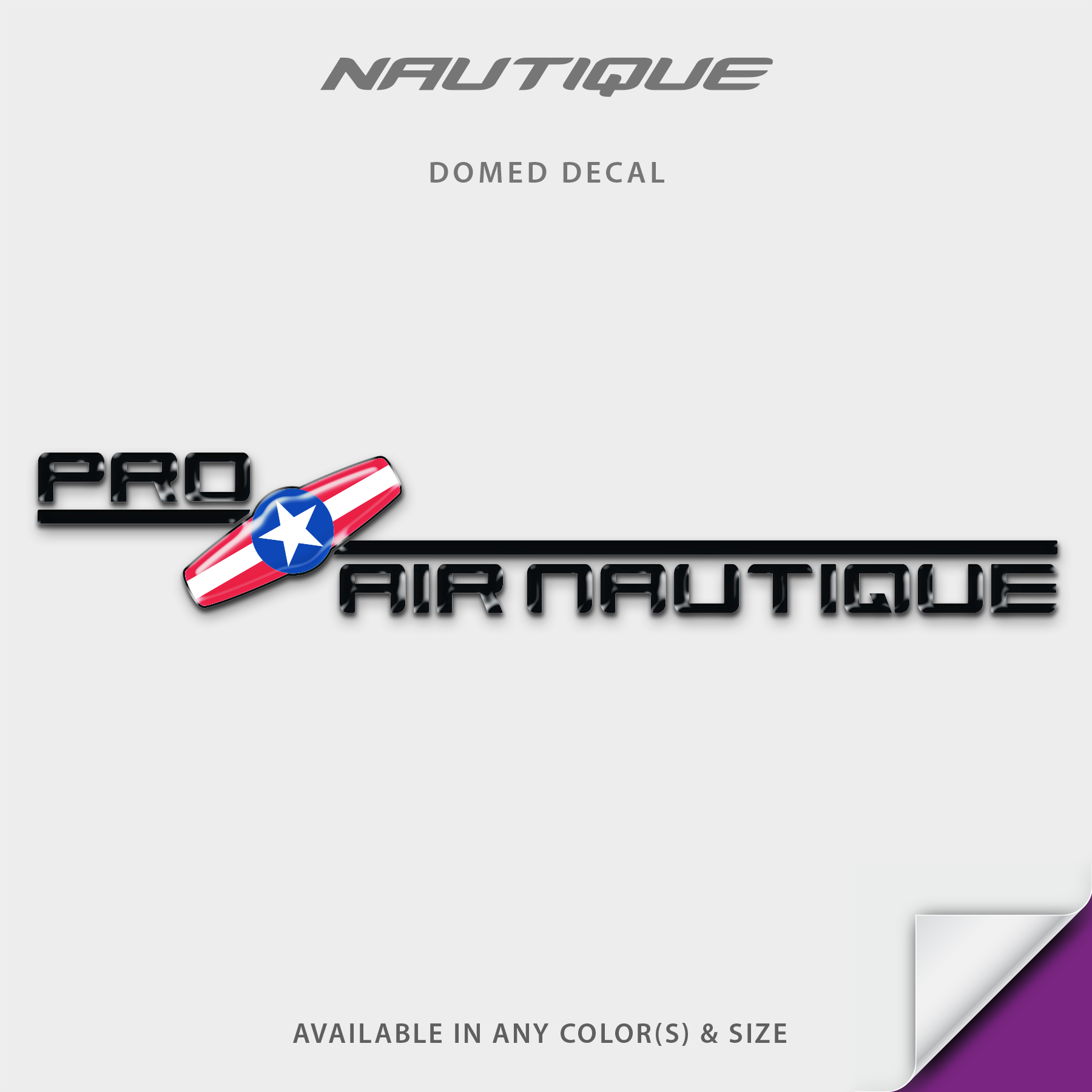 2001-2002 Nautique Pro Air Wakeboard Domed Boat Decal – Domed Numbers