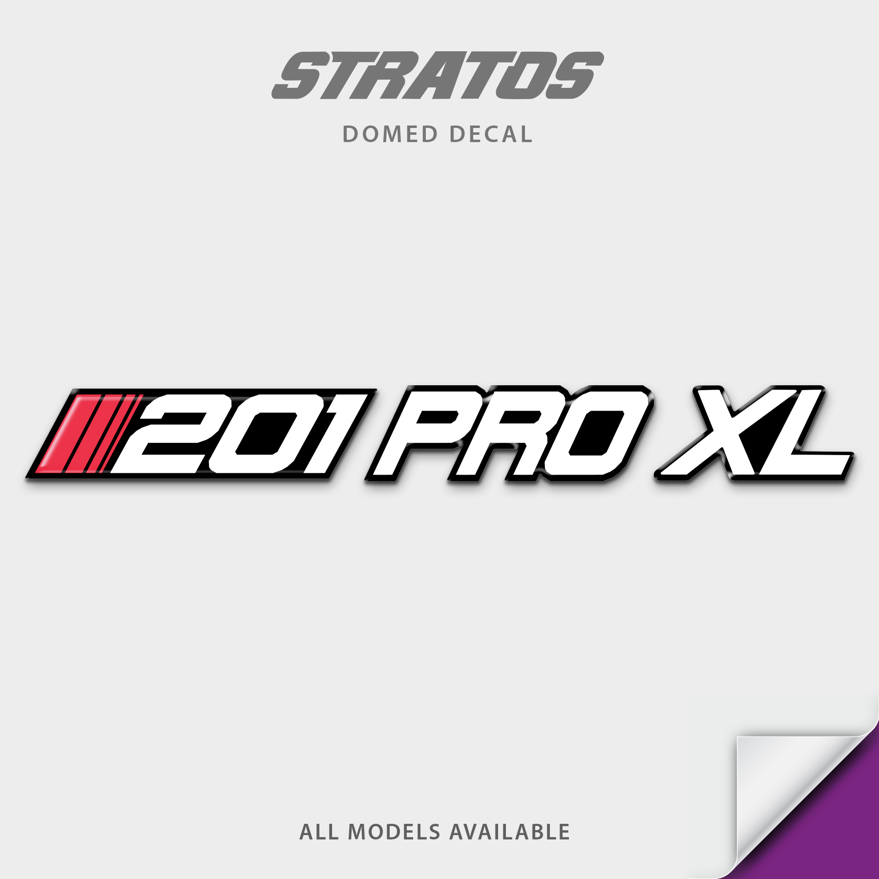 1990-1998 Stratos Model Domed Boat Decal – Domed Numbers