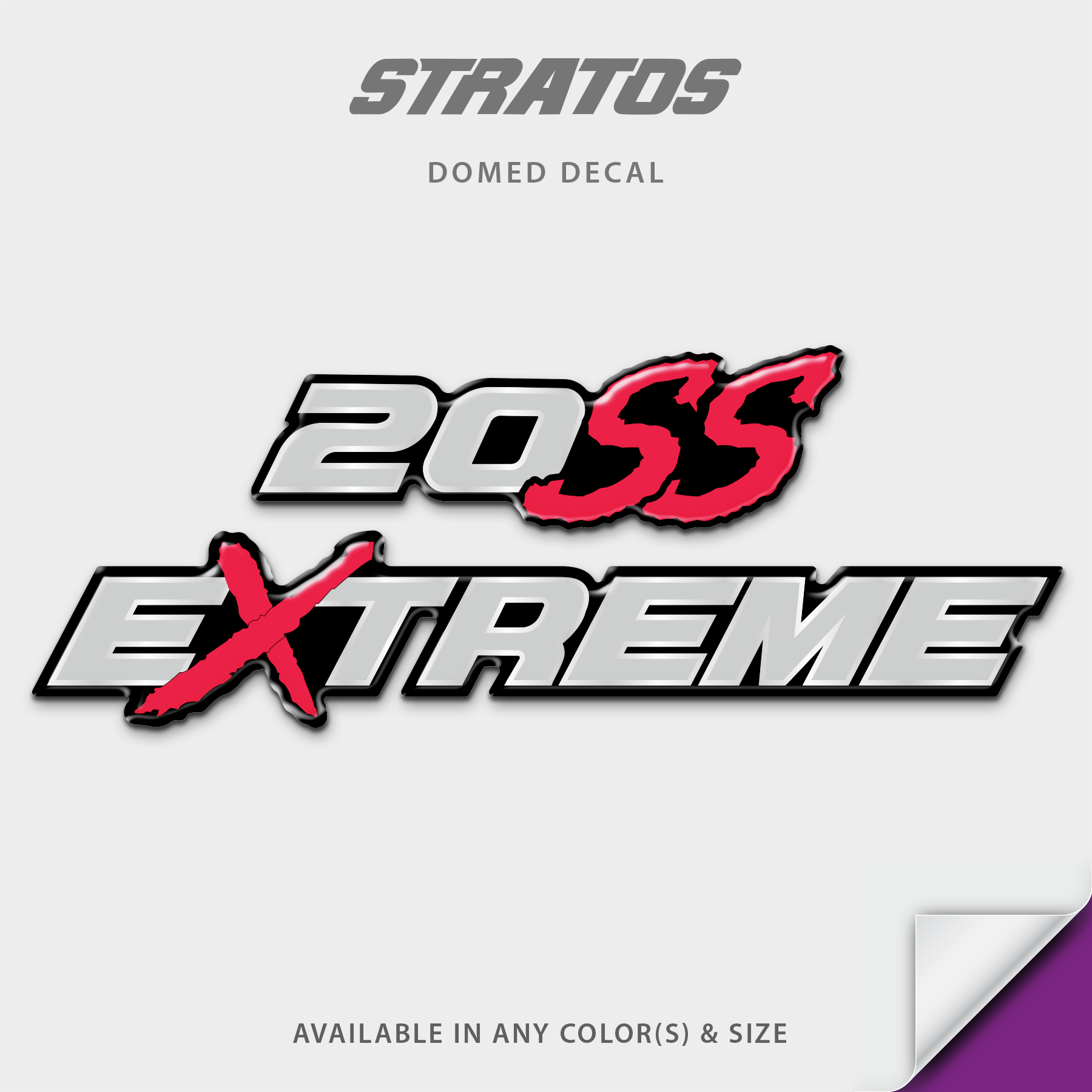 2000-2001 Stratos 20SS Extreme Domed Boat Decal – Domed Numbers