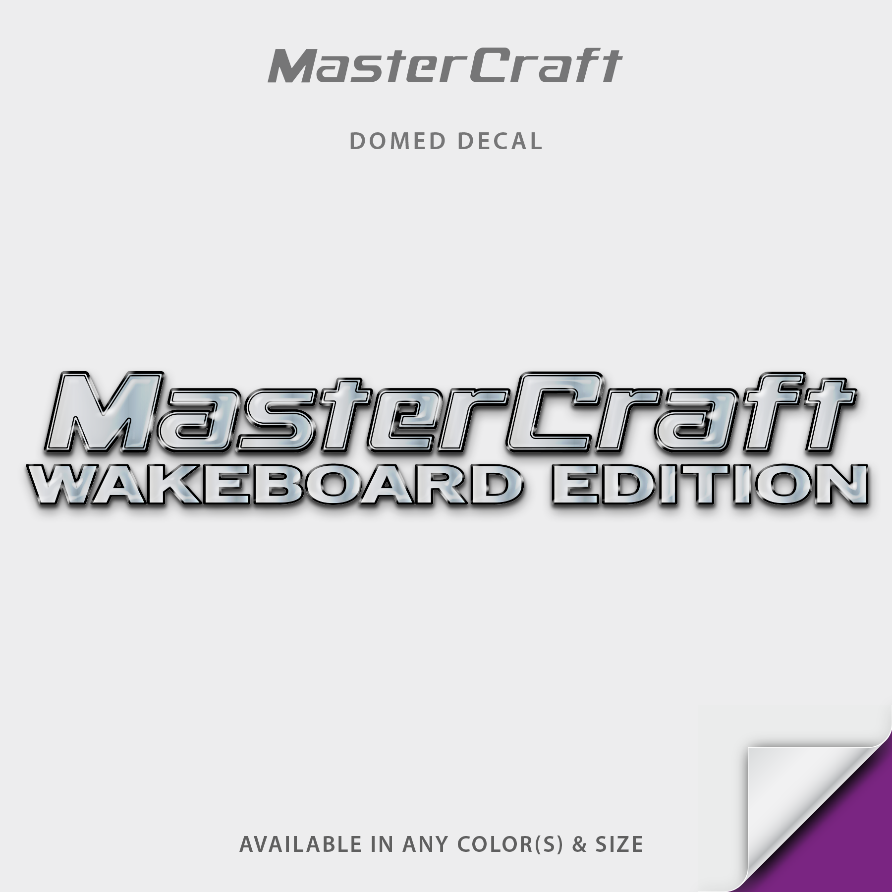 MasterCraft Wakeboard Edition Domed Boat Transom Decal – Domed Numbers