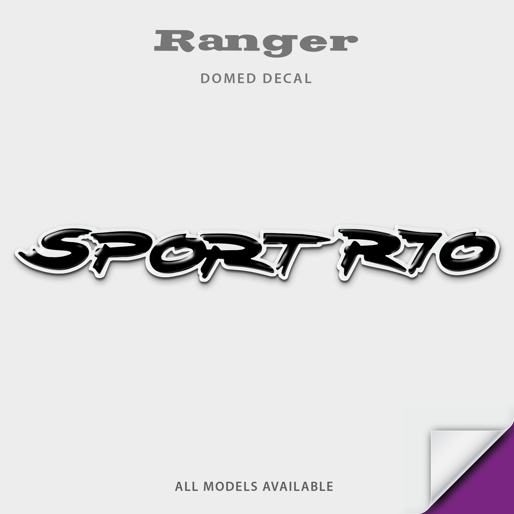 1994-1995 Ranger 'Sport Model Number' Domed Boat Decal – Domed Numbers