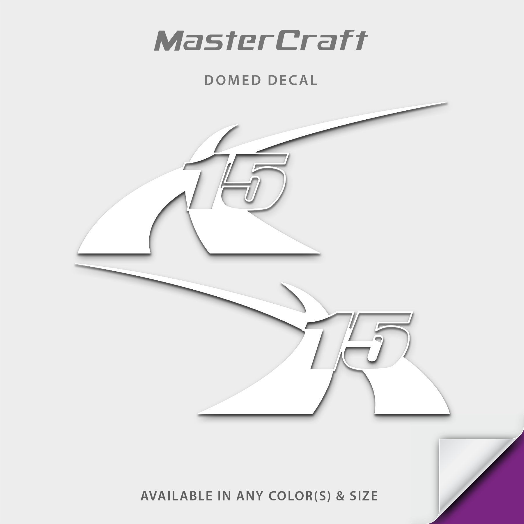 2011-2012 MasterCraft X15 Domed Boat Decal Set – Domed Numbers