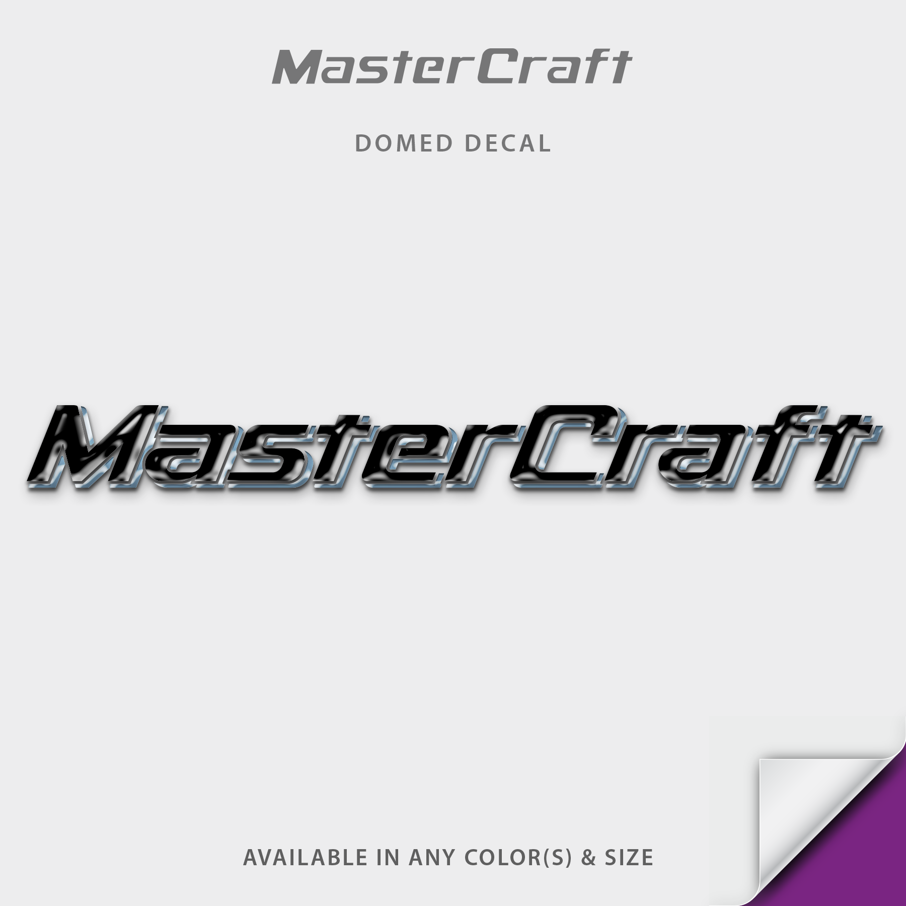 1997 MasterCraft with Shadow Outline Domed Boat Decal – Domed Numbers