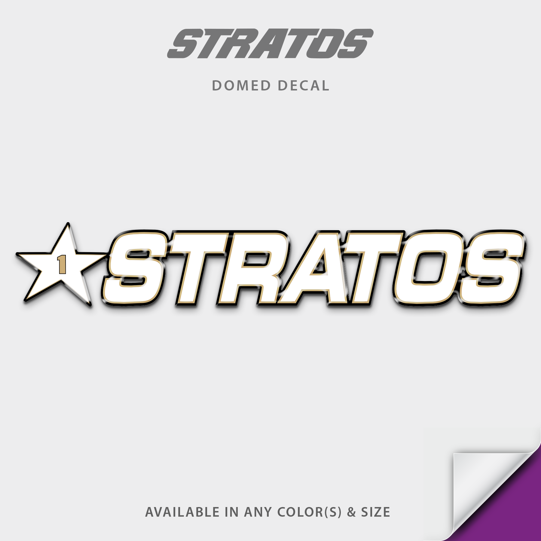 2000-2001 Stratos Domed Boat Decal – Domed Numbers