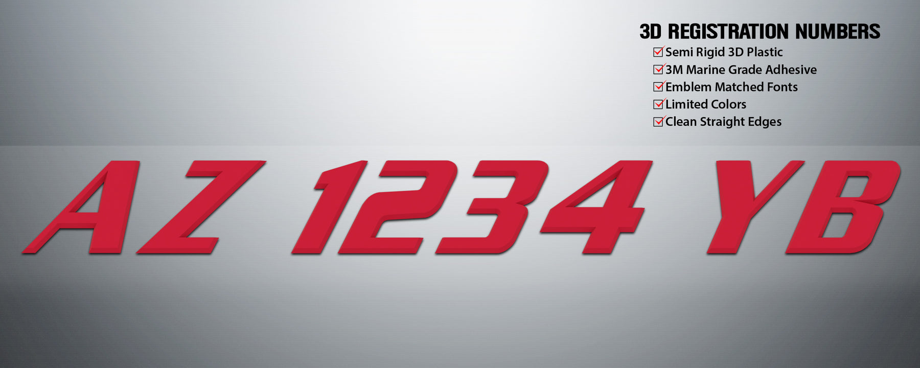 Custom Boat Registration Numbers | Easy To Install Stickers | Domed ...