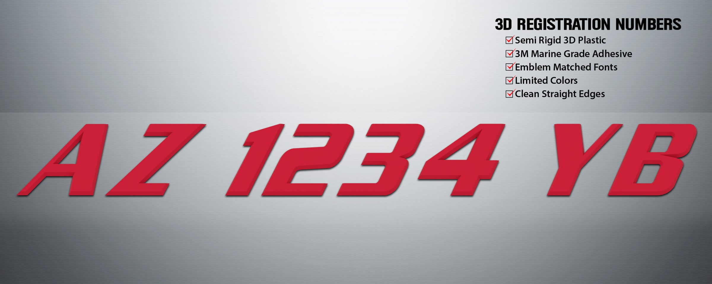Custom Boat Registration Numbers | Easy To Install Stickers | Domed ...