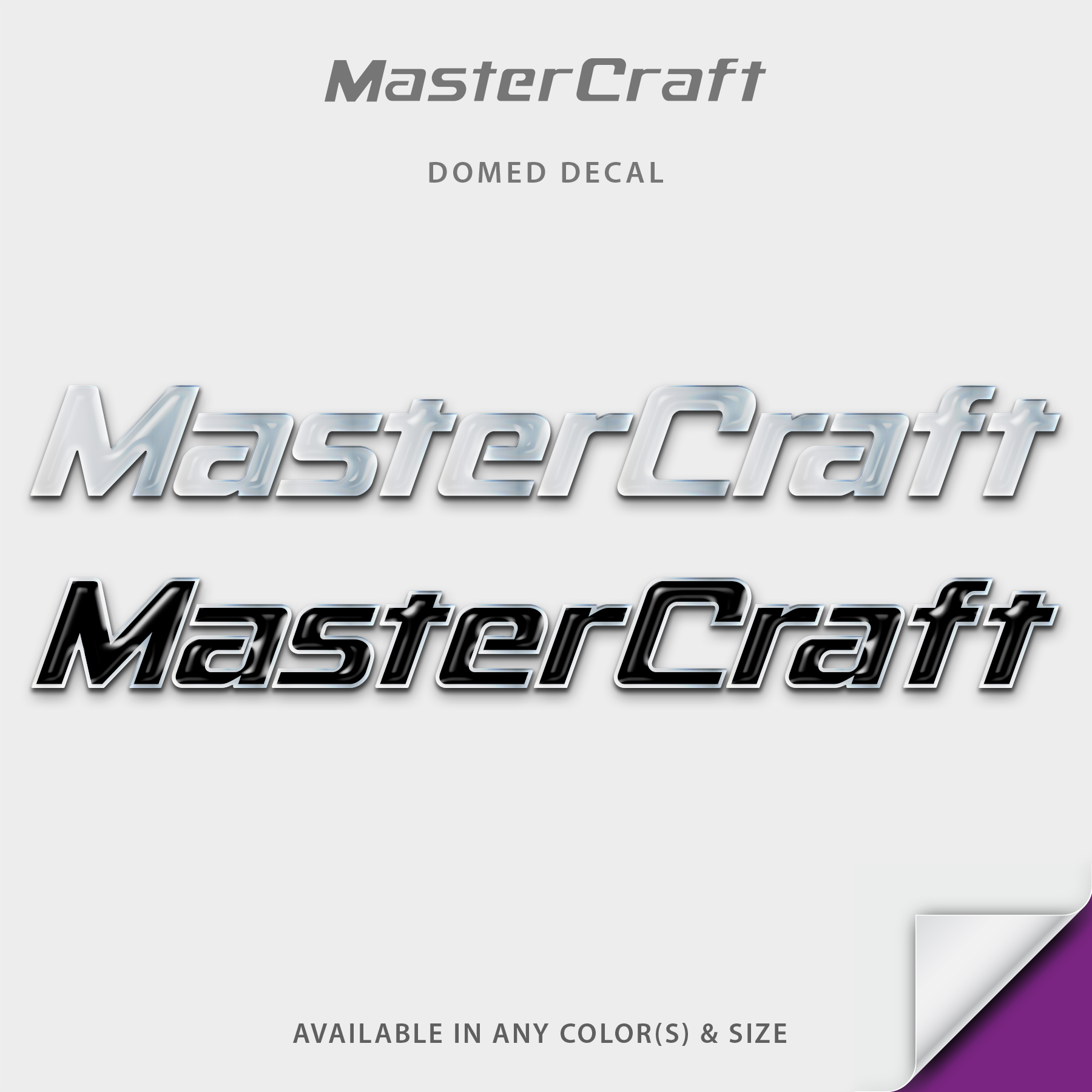 2014-2026 MasterCraft Domed Boat Decal – Domed Numbers