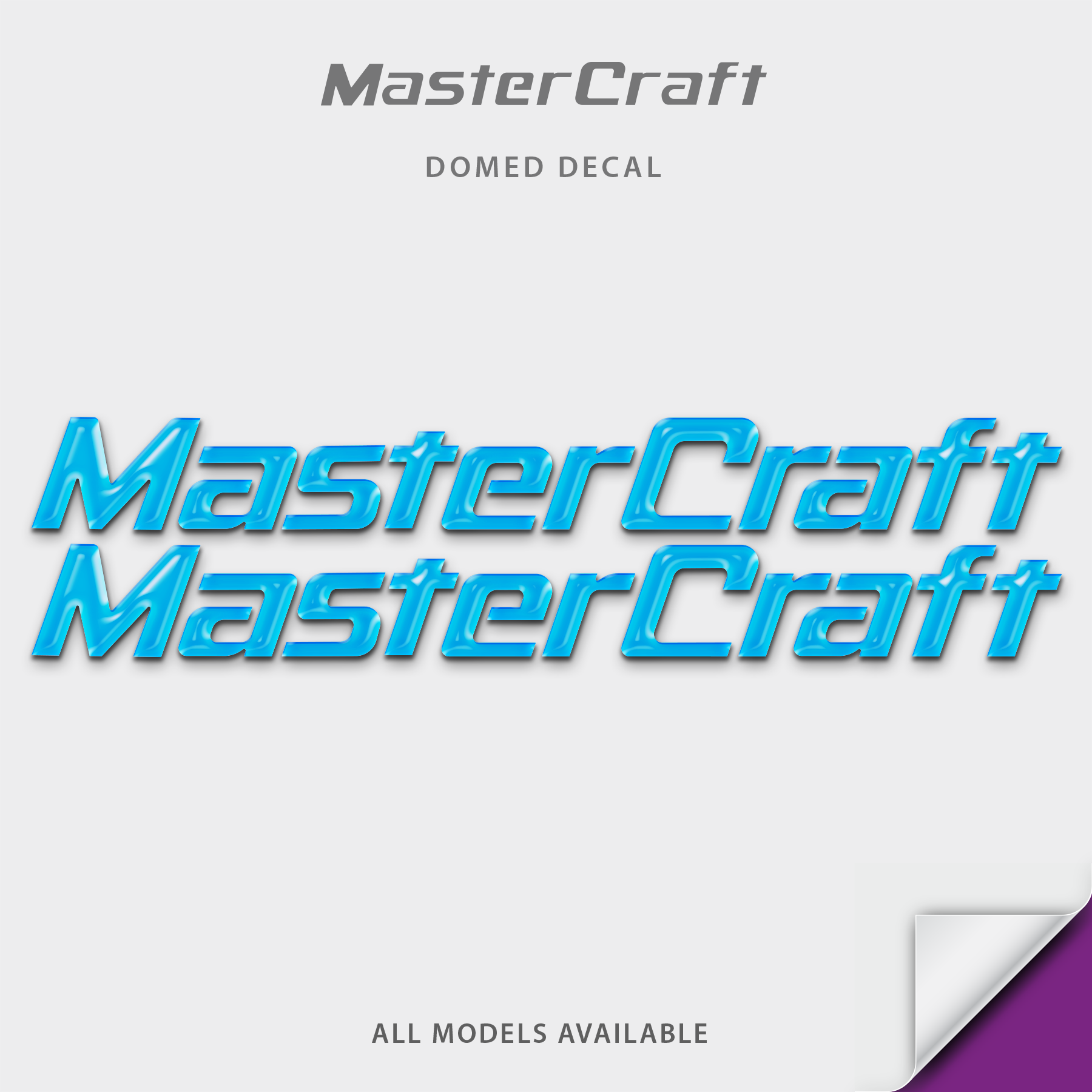 2017-2025 MasterCraft Domed Domed Decal Overlay – Domed Numbers