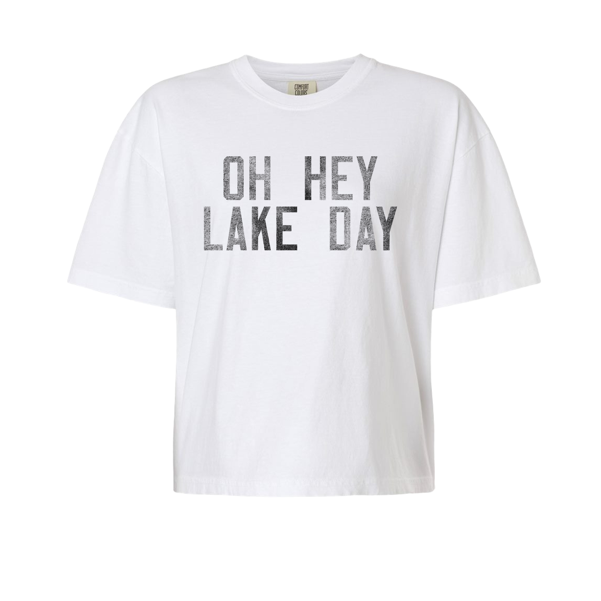 Oh Hey Lake Day, Women’s Heavyweight Boxy Tee – Domed Numbers